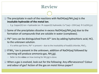 Cation qualitative analysis | PPTX