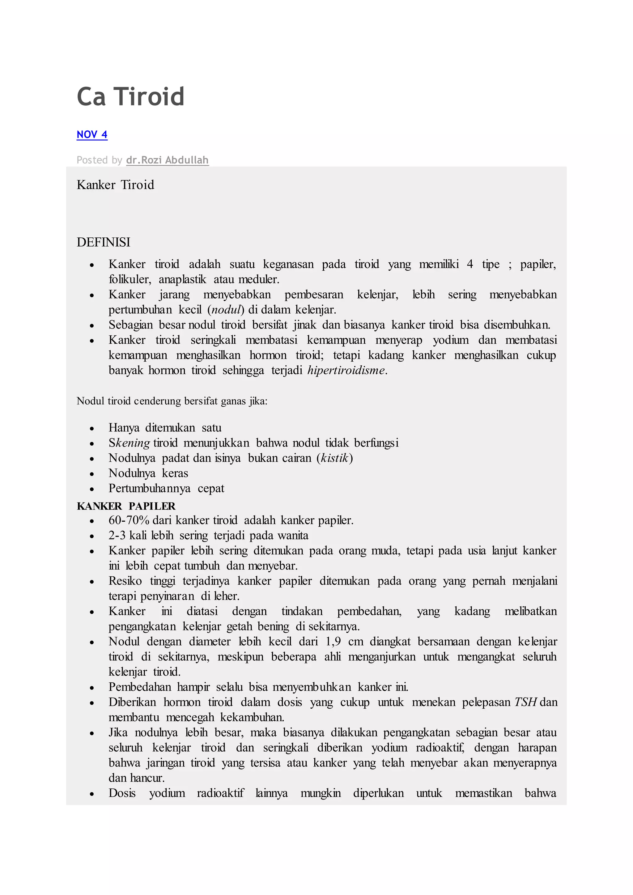 Ca tiroid | DOCX