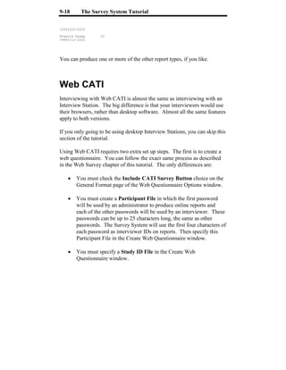 Cati tutorial | PDF