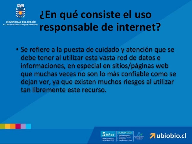 Uso responsable del Internet