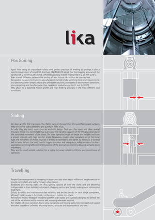 Lika products catalogue for the elevator industry - English version ...