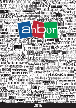 Catálogo anbor 2016 Sara Martin Serigrafia | PDF