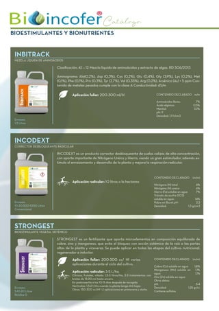 Catálogo de productos BIOINCOFER . | PDF