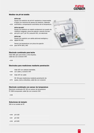 Catálogo de laboratorio para análisis de leche | PDF