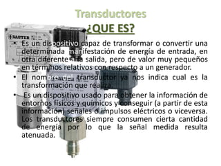 Catálogo de transductores y sensores | PPTX