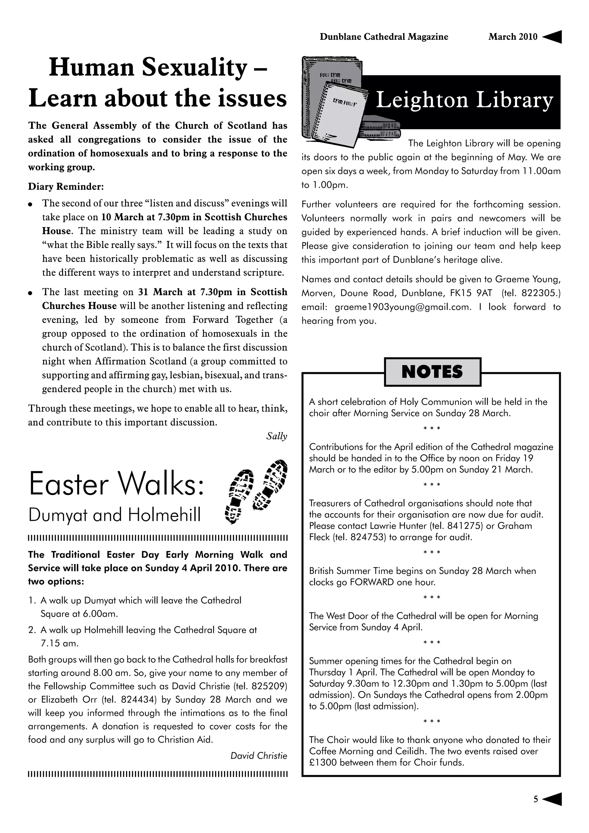 Dunblane Cathedral Magazine March 2010 | PDF