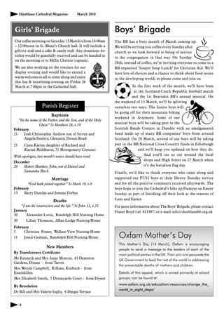 Dunblane Cathedral Magazine March 2010 | PDF | Christianity | Religion ...