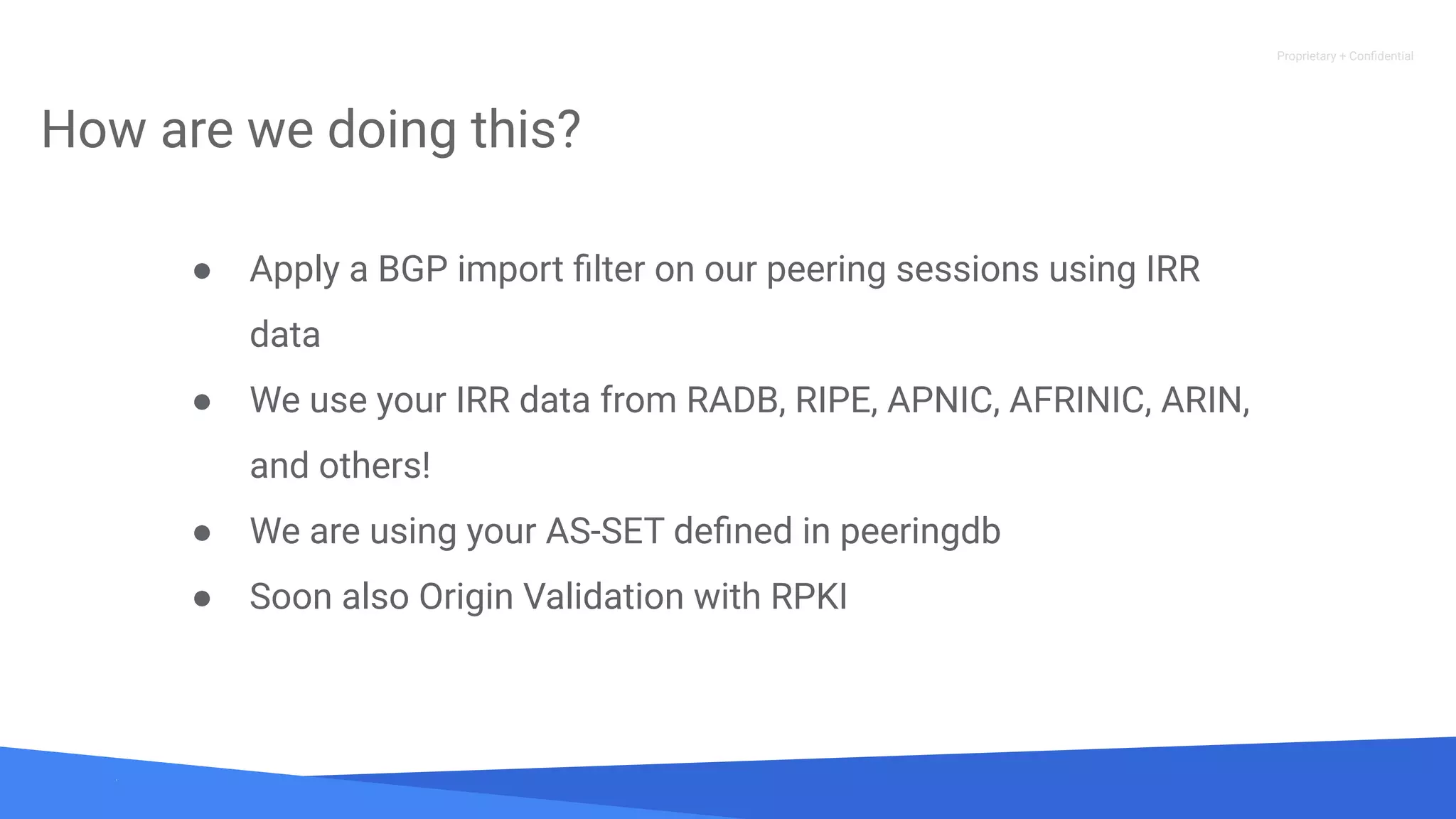 AS15169 BGP IRR Filtering 2020 Update | PPT