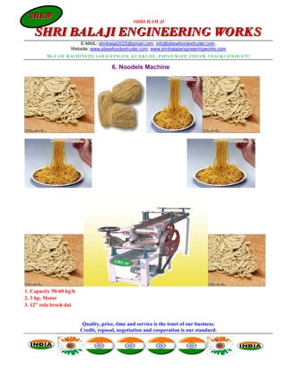 Catolog shri balaji engineering works | PDF