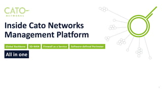 Cato Management Console | PPTX