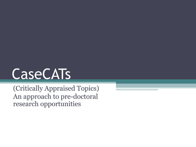 CaseCAT MSRG | PPT