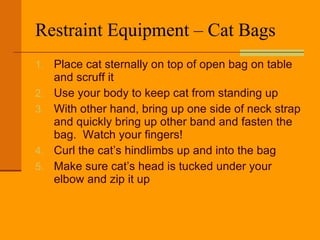 Cats I Behavior And Restraint Of Cats | PPT