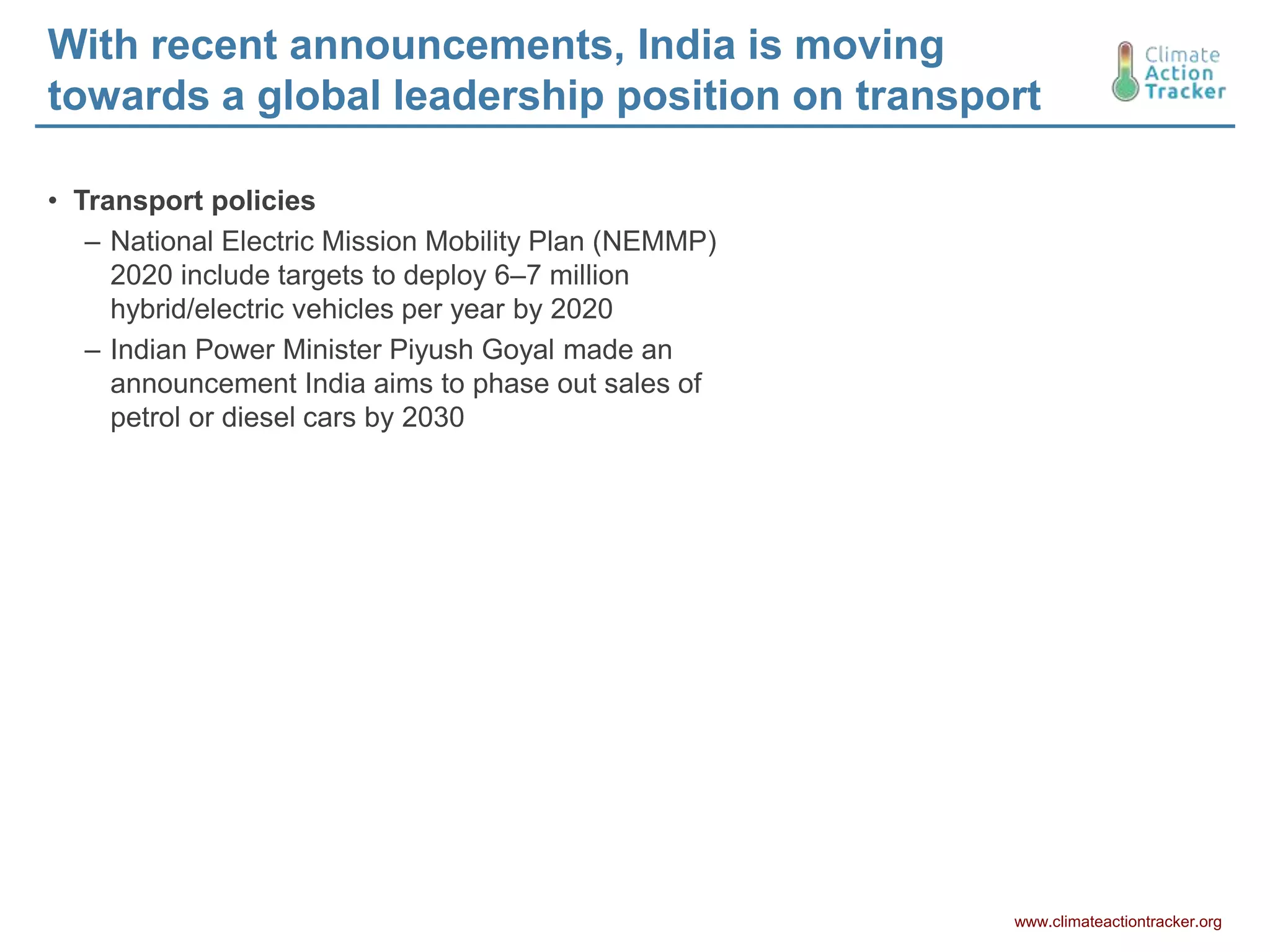 Assessment of NDCs and implemented policies - India - COP 23 | PPTX