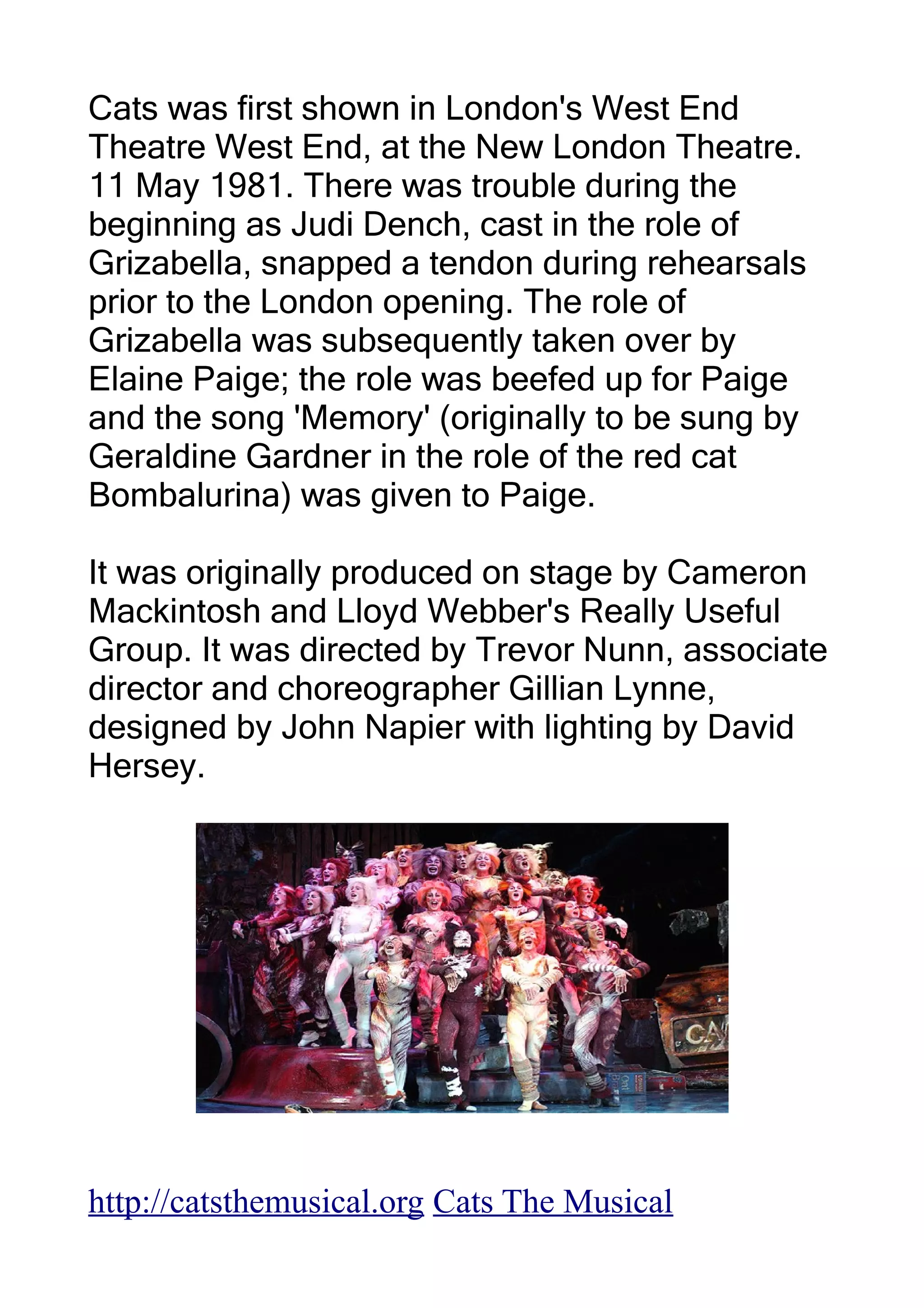Cats the musical | PDF