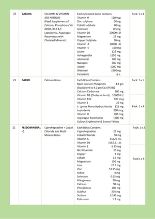 Cattle Feed Supplement | PDF