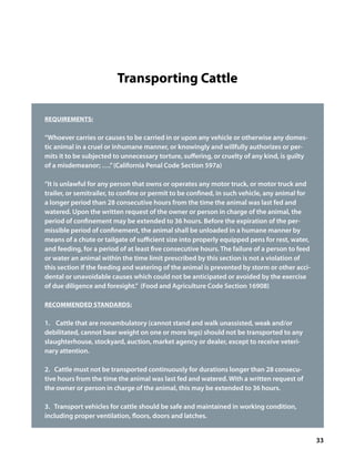 Cattle care standards (usa) | PDF
