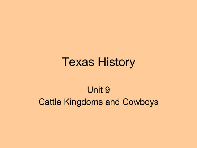 Cattle cowboys and railroads | PPT