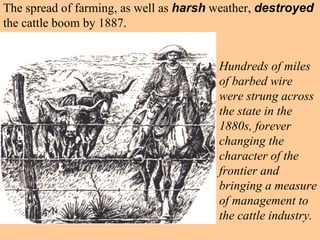 Cattle cowboys and railroads | PPT