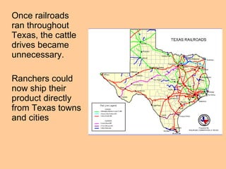 Cattle cowboys and railroads | PPT
