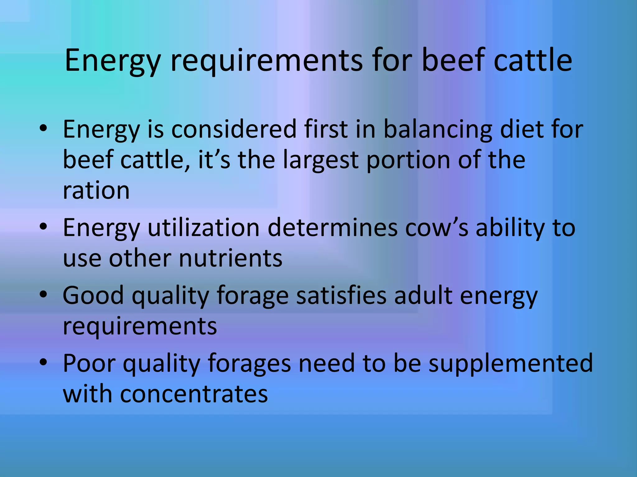 Cattle nutrition | PPTX