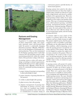 Cattle Production: Considerations for Pasture-Based Beef and Dairy ...