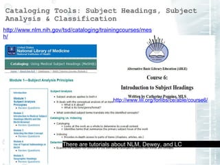 Free Cataloging Tools | PPT