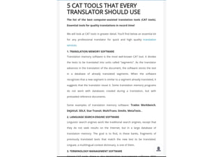 Cat tools | PDF