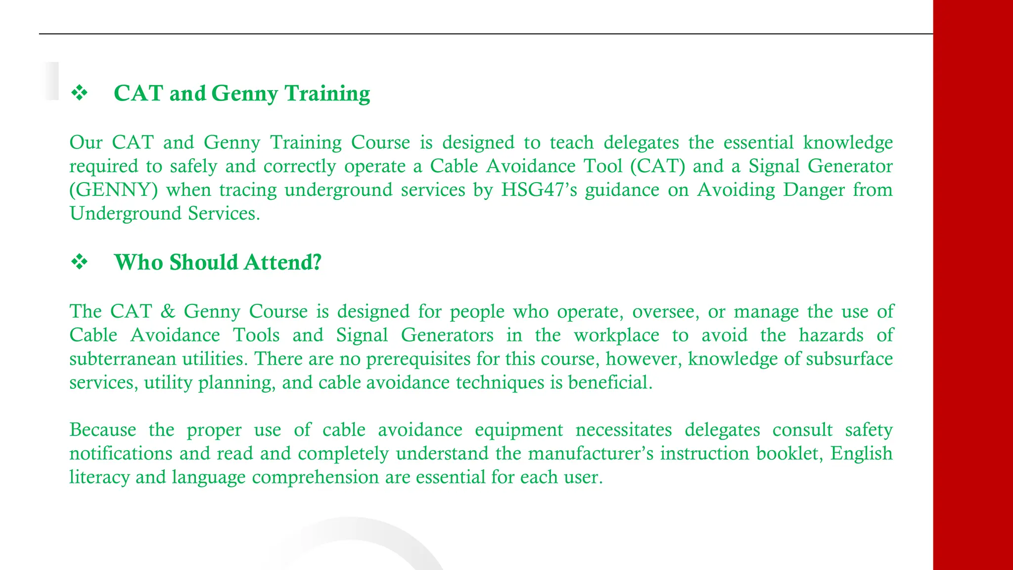 CAT TRAINING: SAFELY TRACE AND AVOID UNDERGROUND UTILITIES | PDF