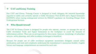 CAT TRAINING: SAFELY TRACE AND AVOID UNDERGROUND UTILITIES | PDF