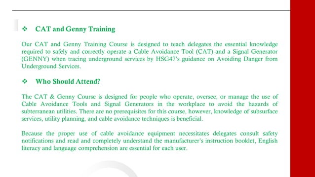 CAT TRAINING: SAFELY TRACE AND AVOID UNDERGROUND UTILITIES | PDF