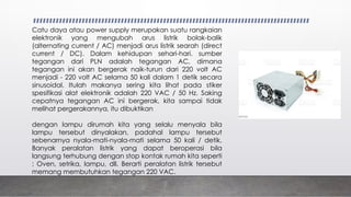 Cara kerja dan definisi Catu Daya dan perhitungannya | PPTX