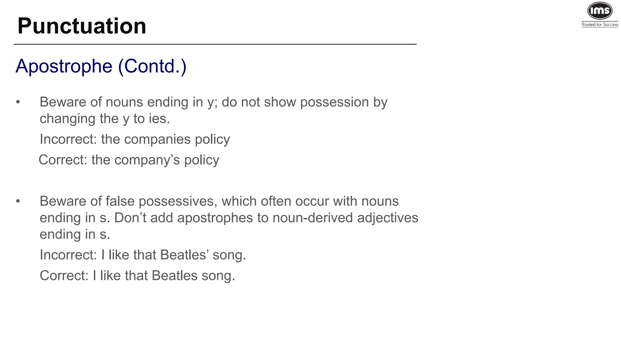 Punctuation (Part of speech Types), English Language | PPTX