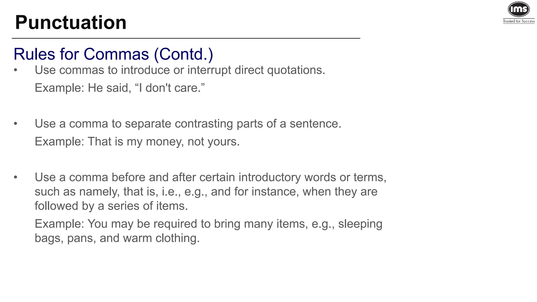 Punctuation (Part of speech Types), English Language | PPTX