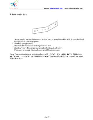 Cat van loi cable tray - cable ladder - trunking catalog | PDF ...