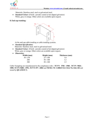 Cat van loi cable tray - cable ladder - trunking catalog | PDF ...