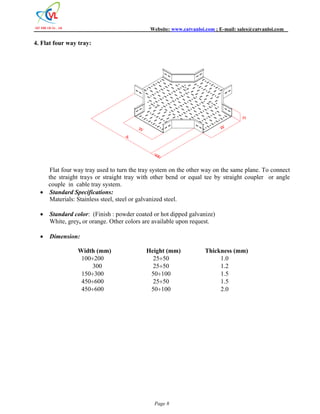 Cat van loi cable tray - cable ladder - trunking catalog | PDF ...