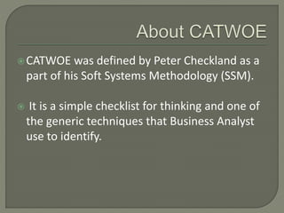CATWOE | PPT