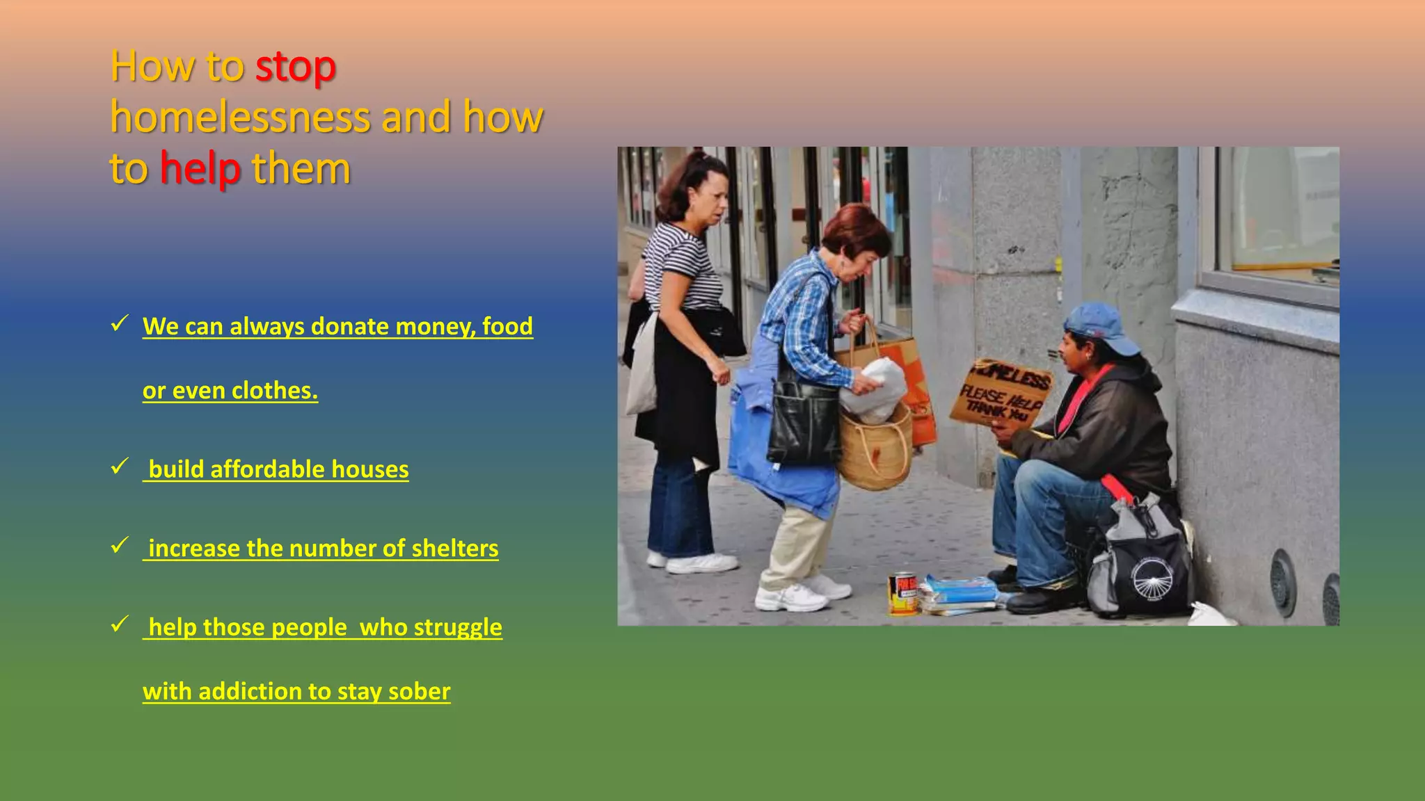 homelessness- presentation | PPT