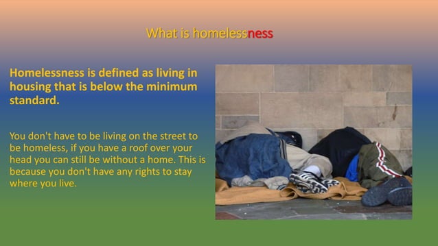 homelessness- presentation | PPT