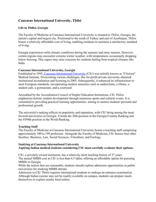 Caucasus International University, Tbilsi.docx