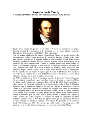 Cauchy | DOCX