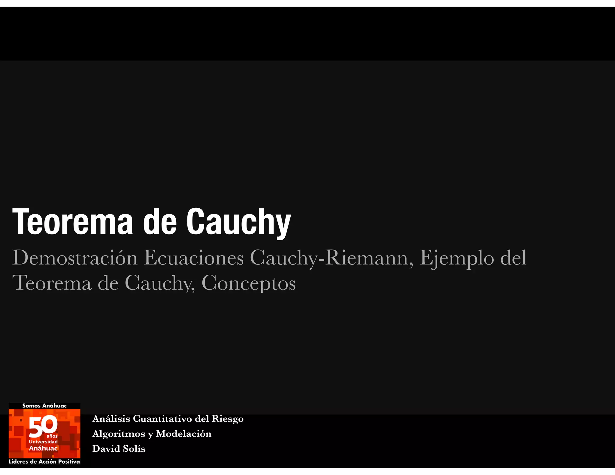 Teorema de Cauchy | PPT