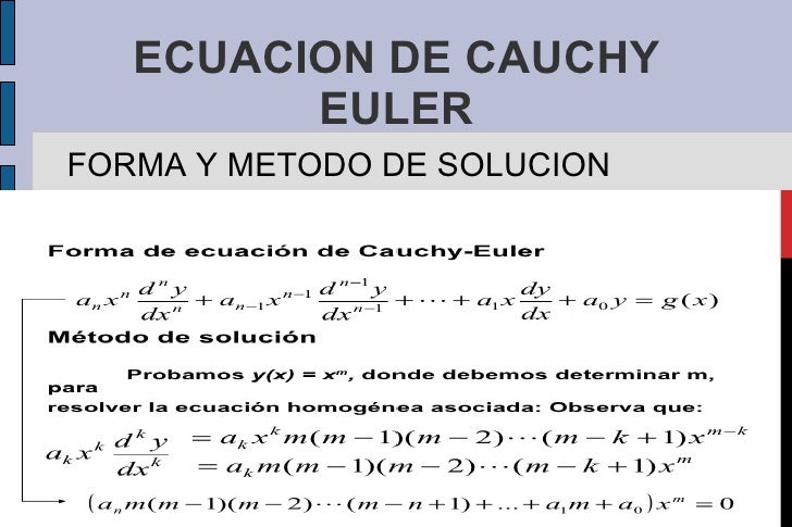 Cauchy euler