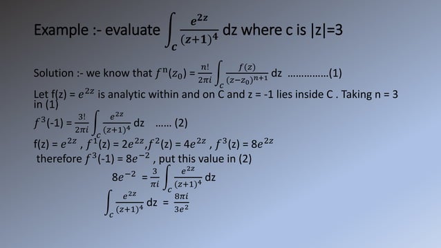 Cauchy integral formula.pptx | Physics | Science