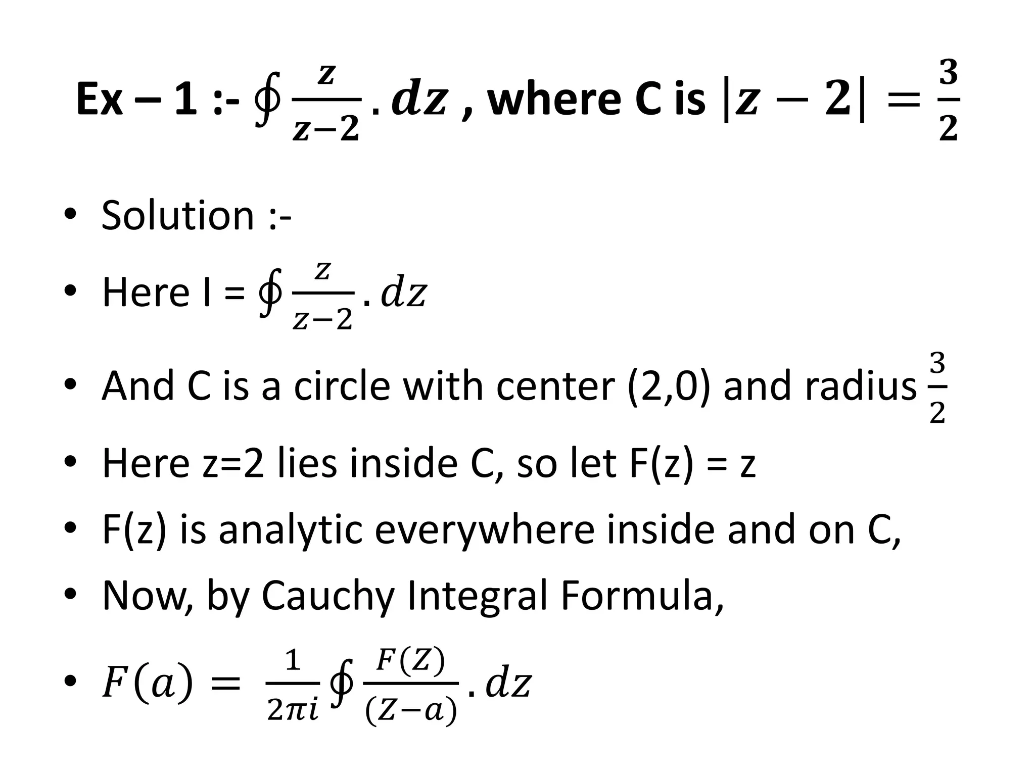 Cauchy Integral Theorem And Formula Complex Variable And Numerical Method