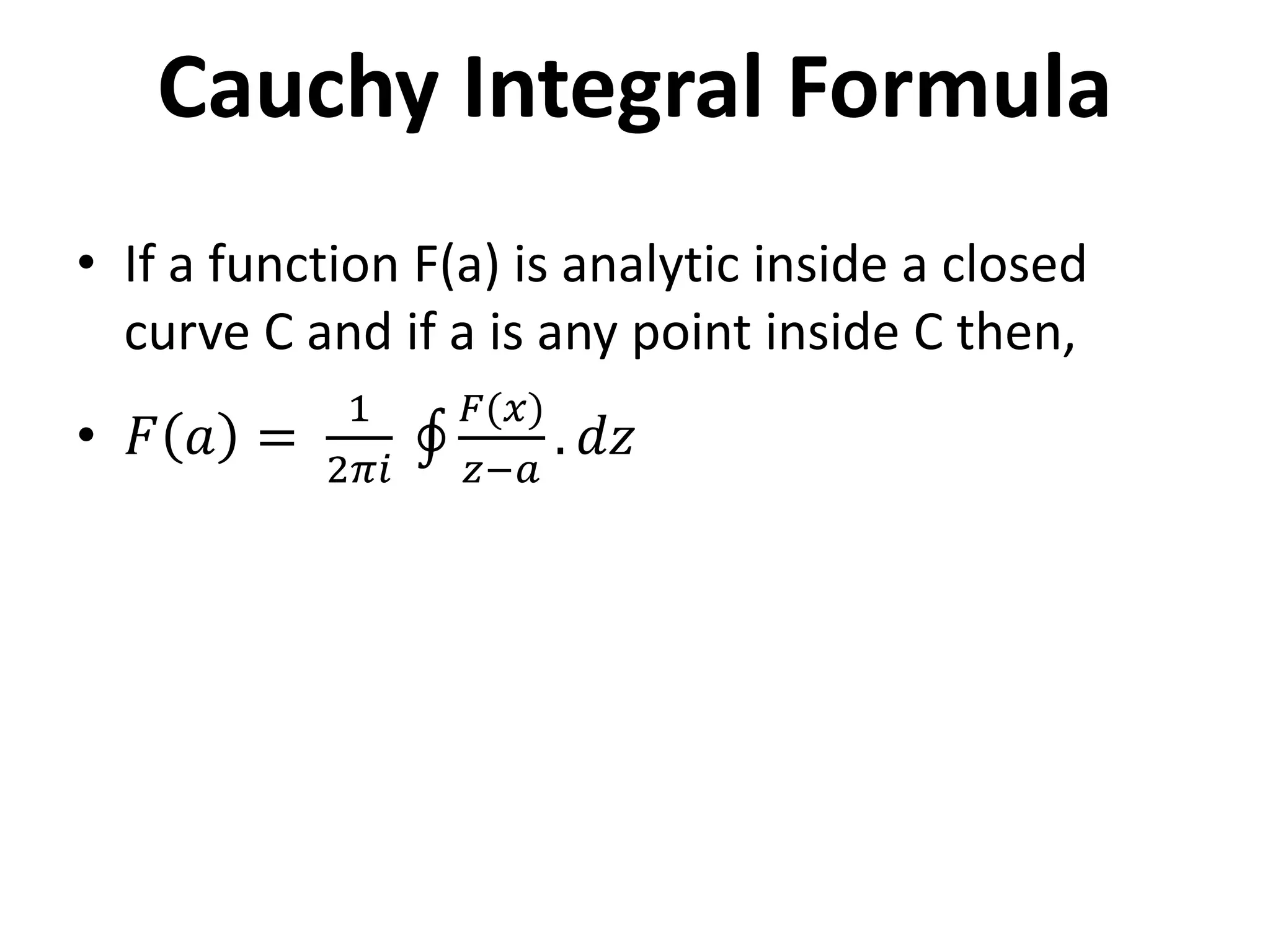Cauchy Integral Theorem And Formula Complex Variable And Numerical Method