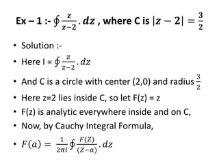 Cauchy integral theorem & formula (complex variable & numerical method ) | PPTX