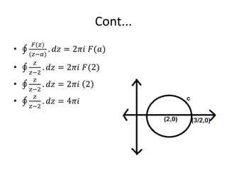 Cauchy integral theorem & formula (complex variable & numerical method ) | PPTX
