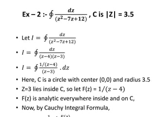 Cauchy integral theorem & formula (complex variable & numerical method ) | PPTX