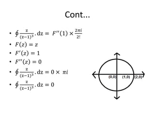 Cauchy integral theorem & formula (complex variable & numerical method ) | PPTX